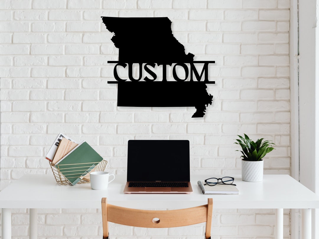Custom Missouri Metal Wall Art - Personalized Metal Missouri Sign ...