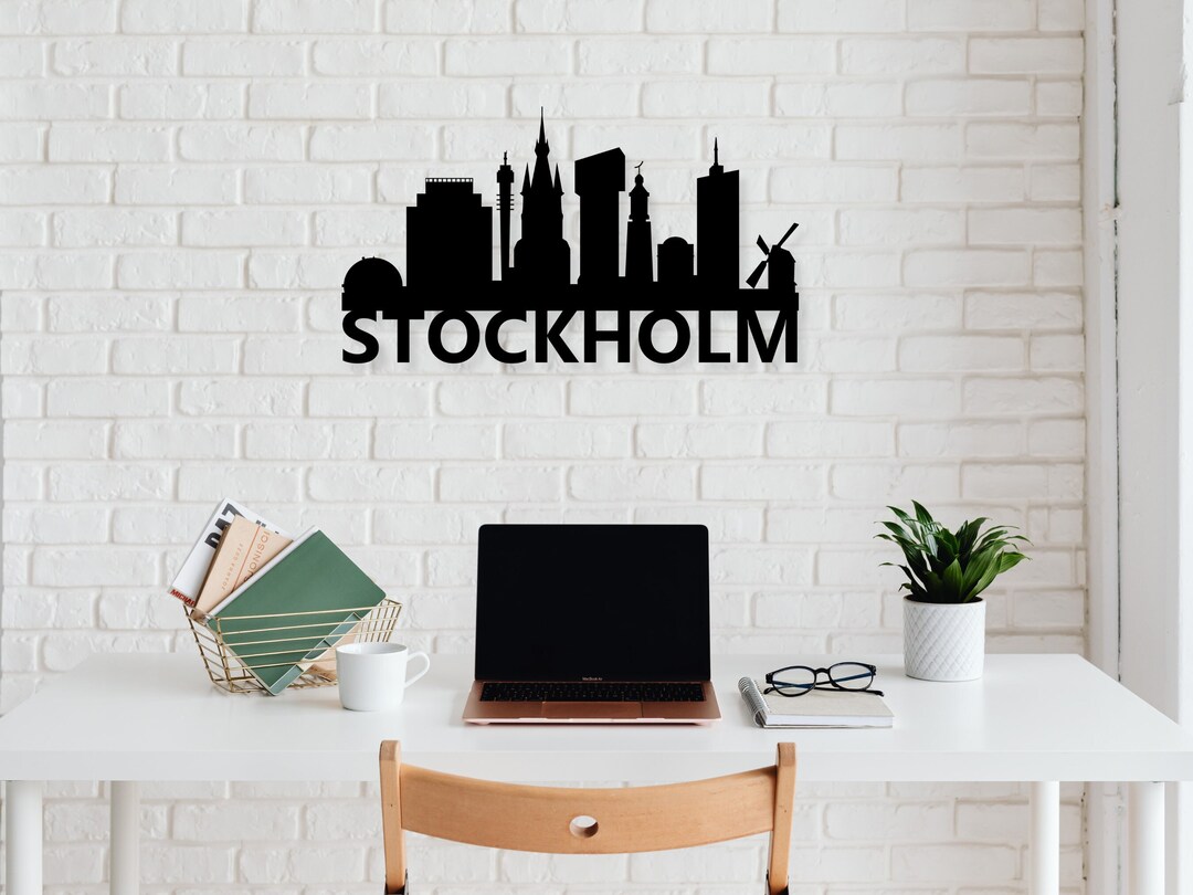 Stockholm Wall Art - Stockholm Skyline, Metal Stockholm Art, Stockholm ...