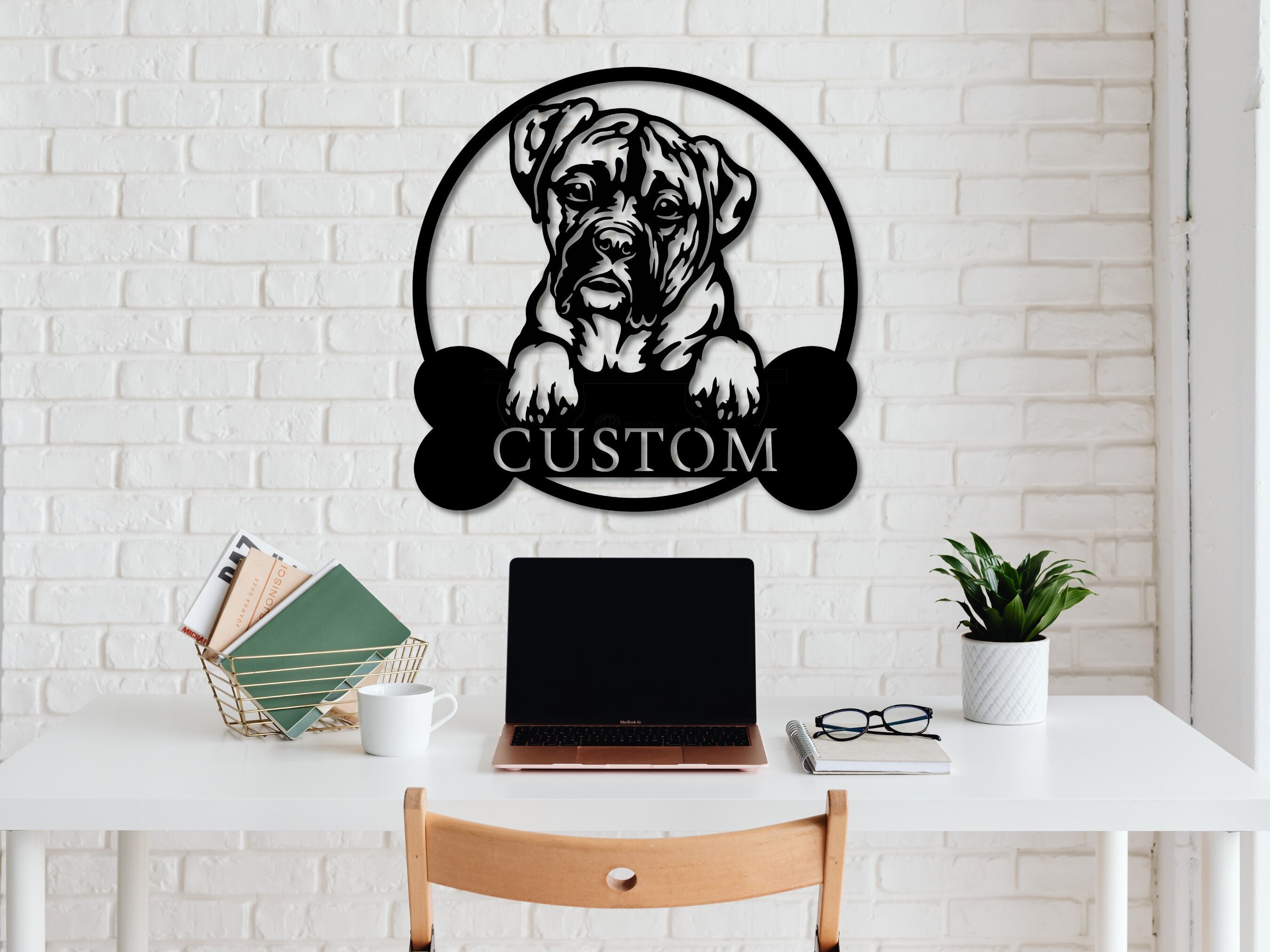 Custom Boxer Wall Art - Personalized Boxer Sign, Boxer Wall Decor ...
