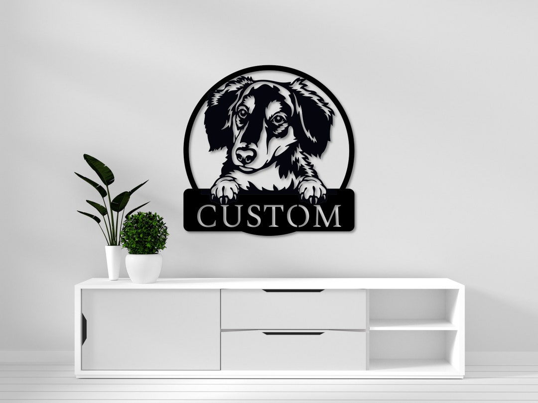 Custom Dachshund Sign - Personalized Dachshund Wall Art, Dachshund ...
