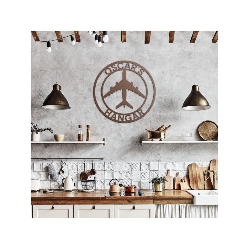 Custom Jet Airplane Hanger Sign - Personalized Jet Pilot Sign, Airplane ...