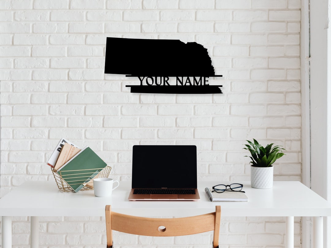 Custom Nebraska Metal Wall Art - Personalized Metal Nebraska Sign ...