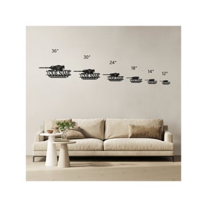 Custom Military Tank Sign - Personalized M1 Tank Wall Art, Abrams Tank ...