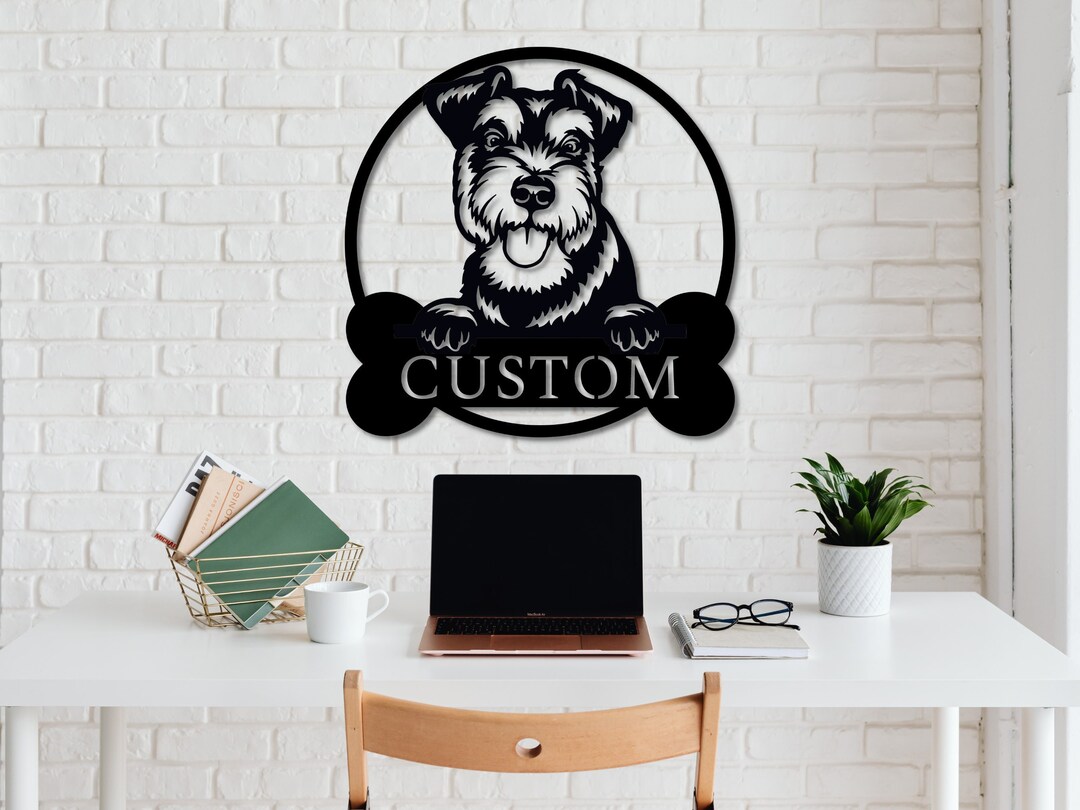 Custom Schnauzer Wall Art Personalized Schnauzer Sign, Schnauzer Wall ...