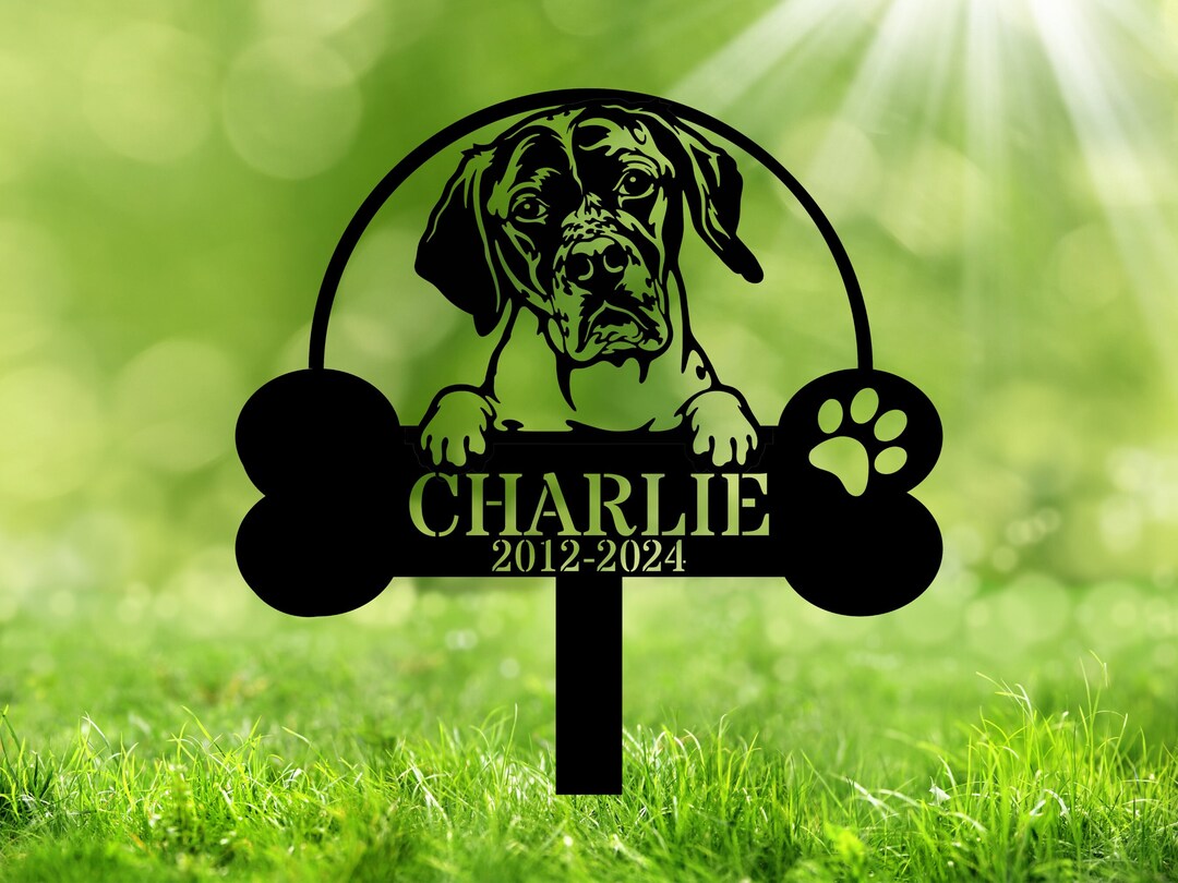 Custom Pointer Memorial Stake - Personalized Pointer Dog Grave Marker ...