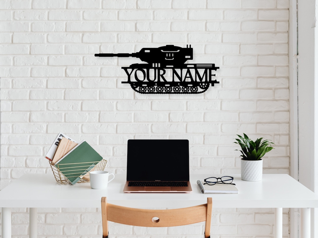 Custom Military Tank Sign - Personalized M1 Tank Wall Art, Abrams Tank ...