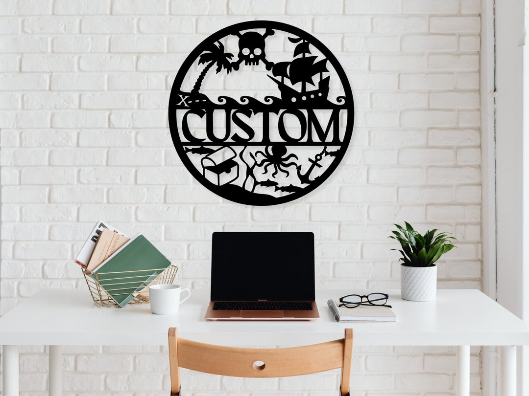 Custom Pirate Sign - Personalized Pirate Ship Metal Sign, Pirate Decor ...