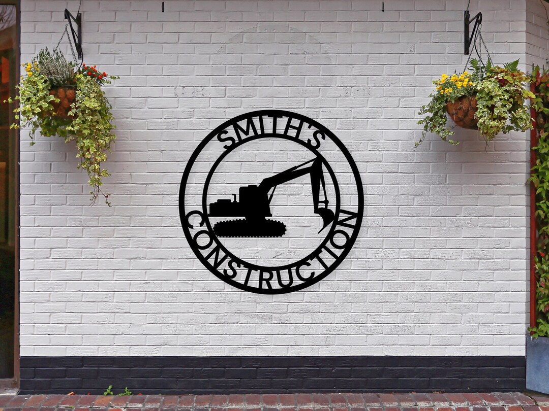 Custom Construction Sign - Personalized Contractor Sign, Excavator Sign ...