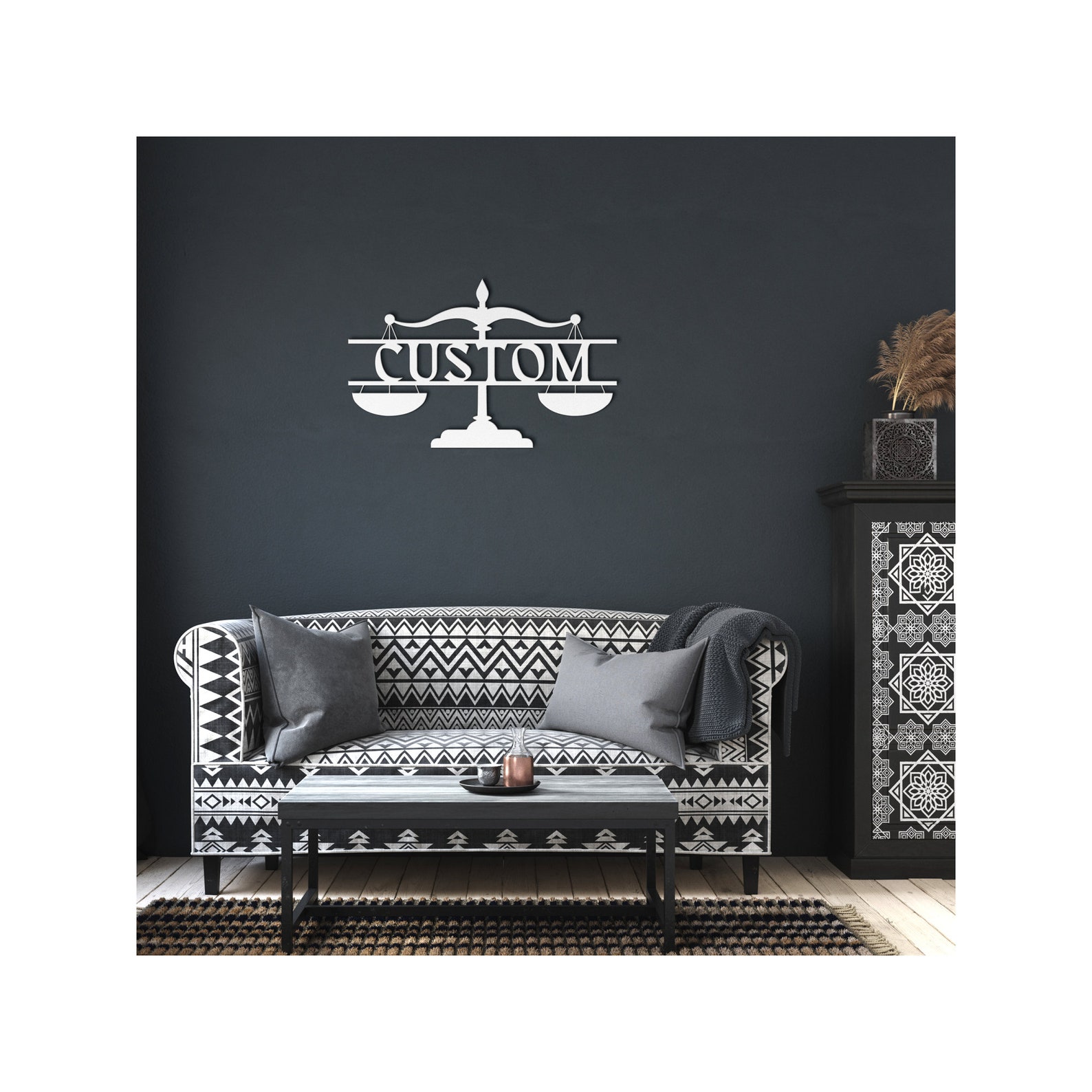 Custom Lawyer Metal Wall Art - Lawyer Sign, Attorney Wall Decor, Scales ...
