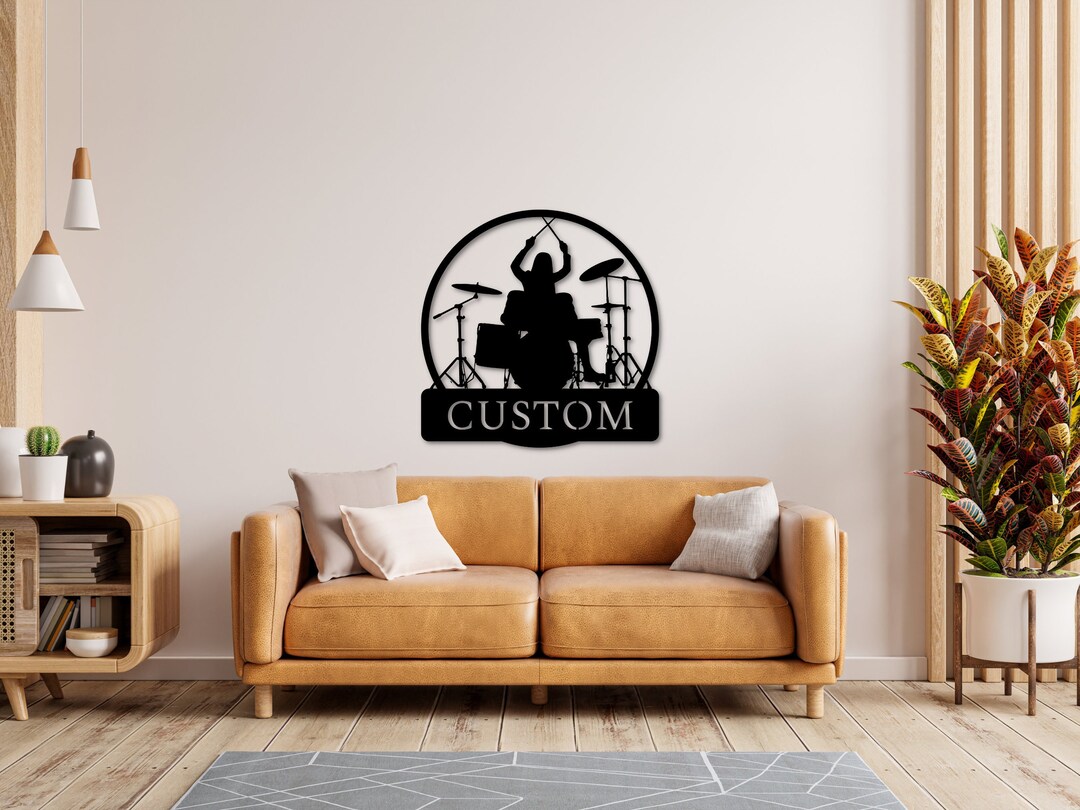 Custom Drummer Metal Wall Art - Personalized Drummer Metal Sign ...