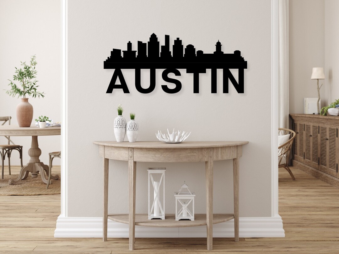 Austin Wall Art - Austin Skyline, Metal Austin Art, Austin Wall Decor ...