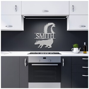Custom Skunk Metal Wall Art - Personalized Skunk Metal Sign, Skunk Wall ...