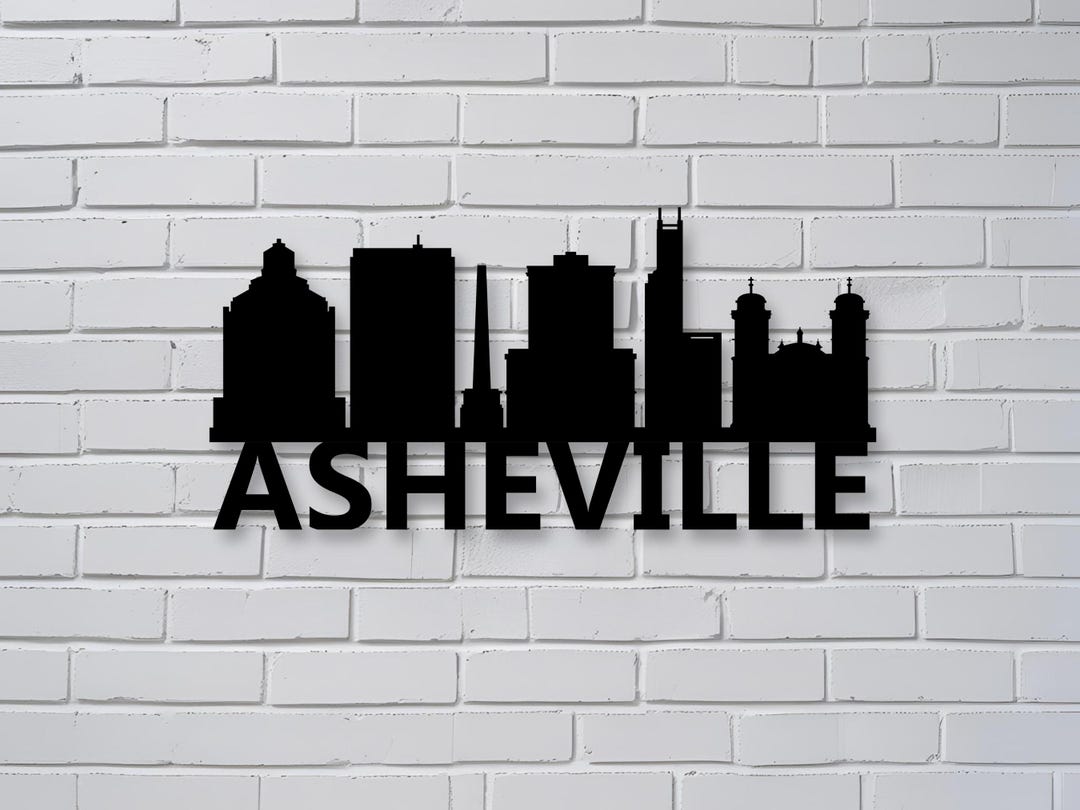 Asheville Wall Art - Asheville Skyline, Metal Asheville Art, Asheville ...