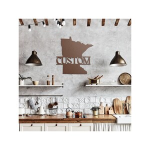 Custom Minnesota Metal Wall Art - Personalized Metal Minnesota Sign ...