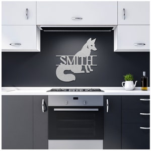 Custom Fox Metal Wall Art - Personalized Fox Metal Sign, Fox Wall Decor ...