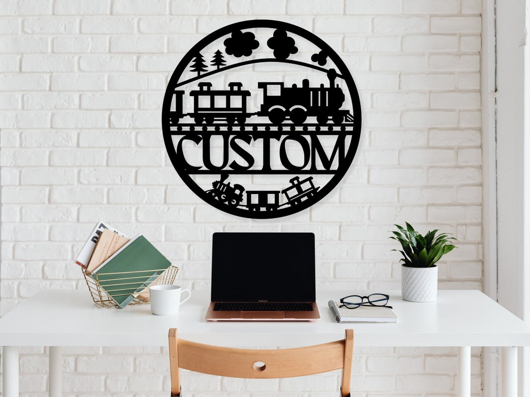 Custom Train Sign - Personalized Train Metal Sign, Train Decor ...