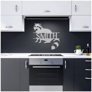 Custom Raccoon Metal Wall Art - Personalized Raccoon Metal Sign ...