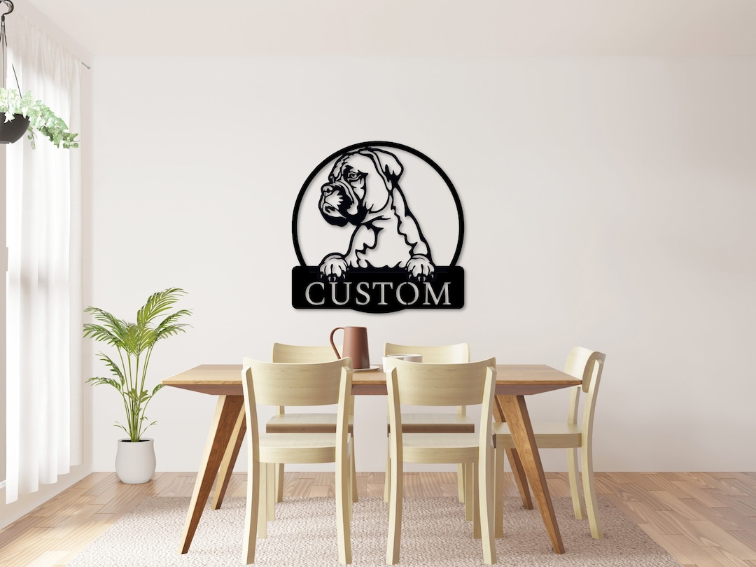 Custom Boxer Sign - Personalized Boxer Wall Art, Boxer Metal Sign ...