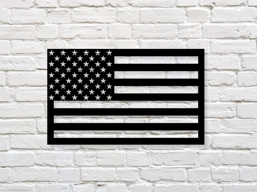 American Flag Metal Sign- American Flag Metal Wall Art, American Flag ...