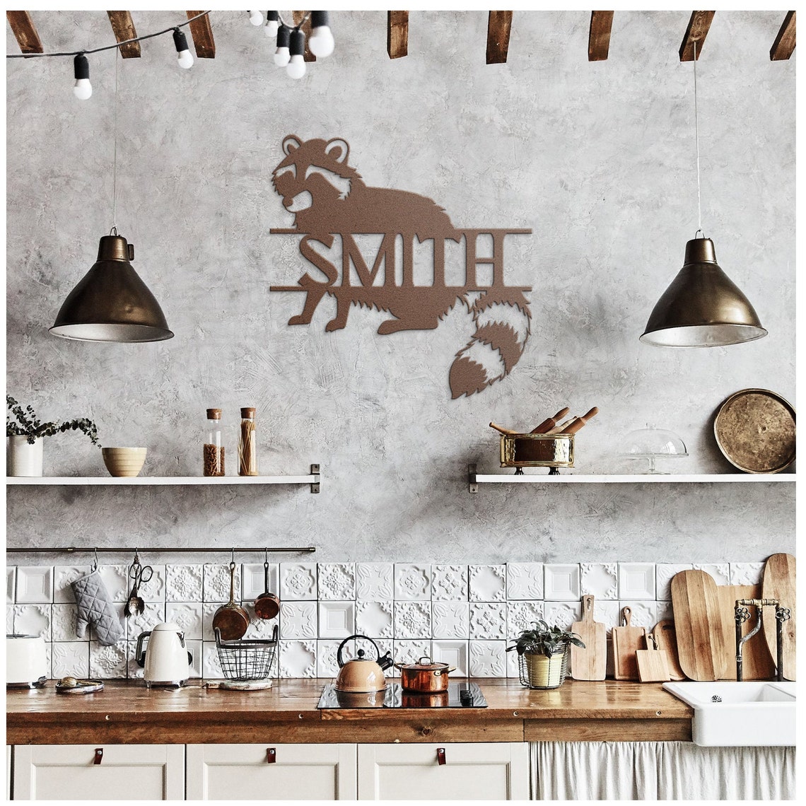 Custom Raccoon Metal Wall Art Personalized Raccoon Metal - Etsy