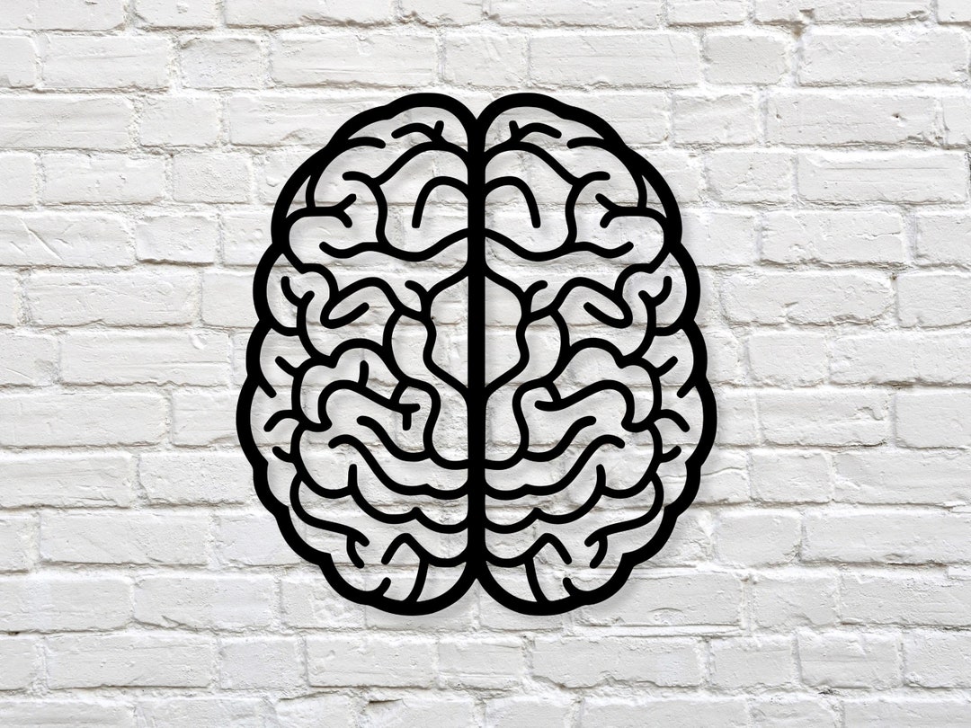 Brain Metal Wall Art - Brain Metal Sign, Brain Anatomy Wall Decor ...