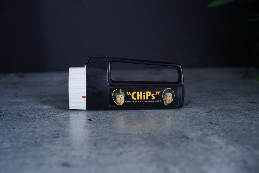 1977 Small Black chips Flashlight Vintage 70s TV Show Toys Officer ...