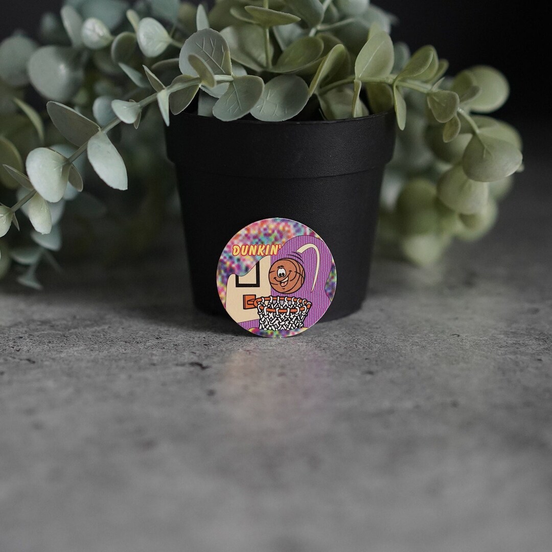 1990s POG Dunkin' Pog Vintage Basketball Milk Cap 90s Nostalgia Game ...