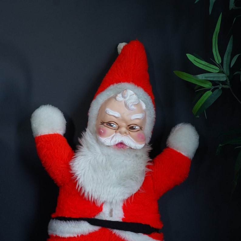 1960s XL Santa Claus 26 Plush Figure Vintage Christmas Decor 60s Santa ...