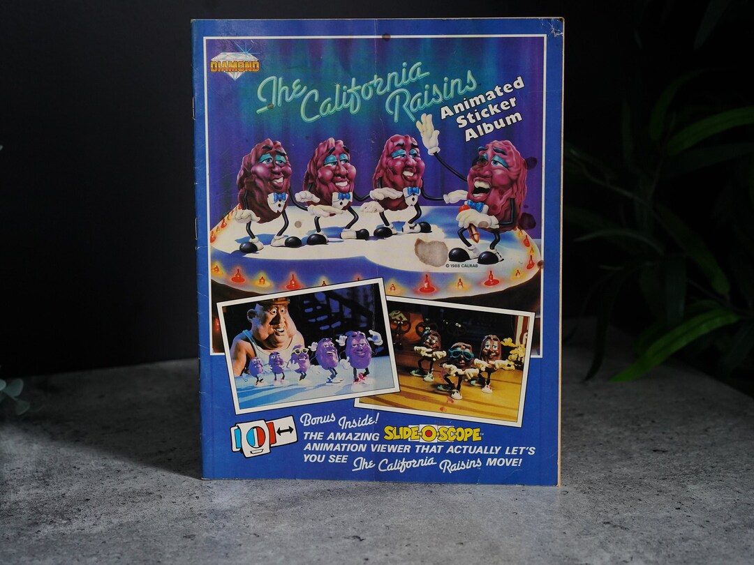 1988 the California Raisins : Animated Sticker Album Vintage ...