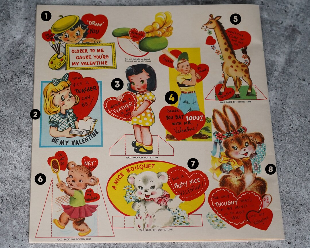 1950s Vintage Valentine's Day Card Double-glo Love Wedding Valentines ...