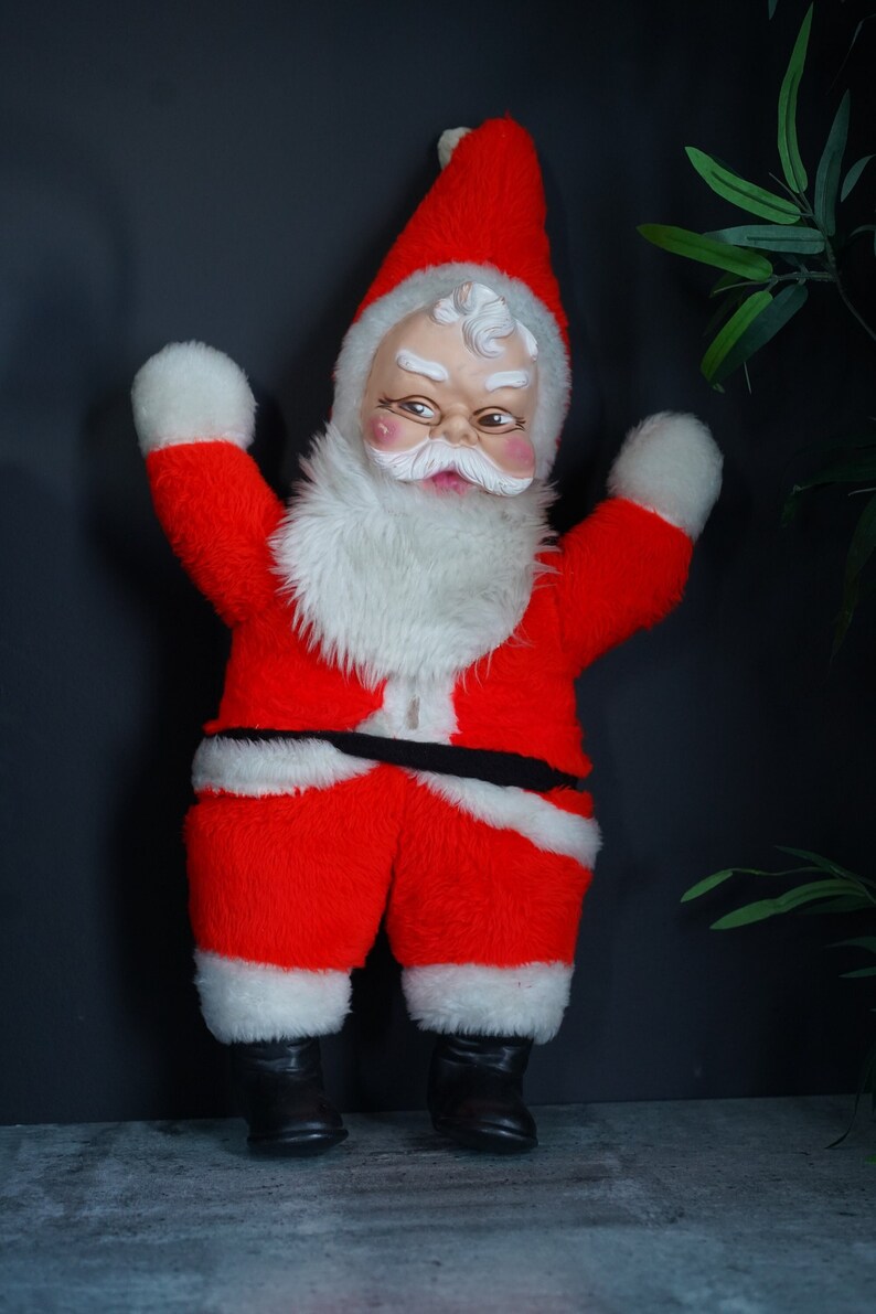 1960s XL Santa Claus 26 Plush Figure Vintage Christmas Decor 60s Santa ...