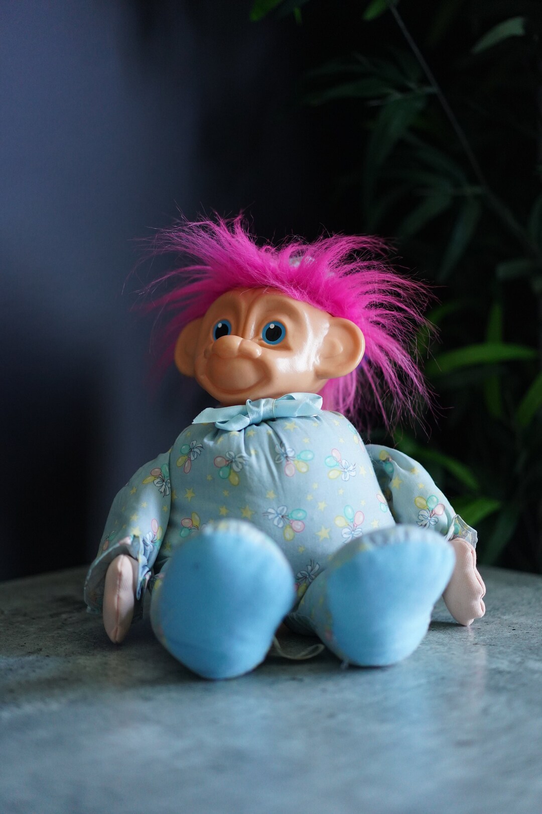 1992 Large 16'' Birthday Troll Ace Novelty Vintage Plastic Face Soft ...