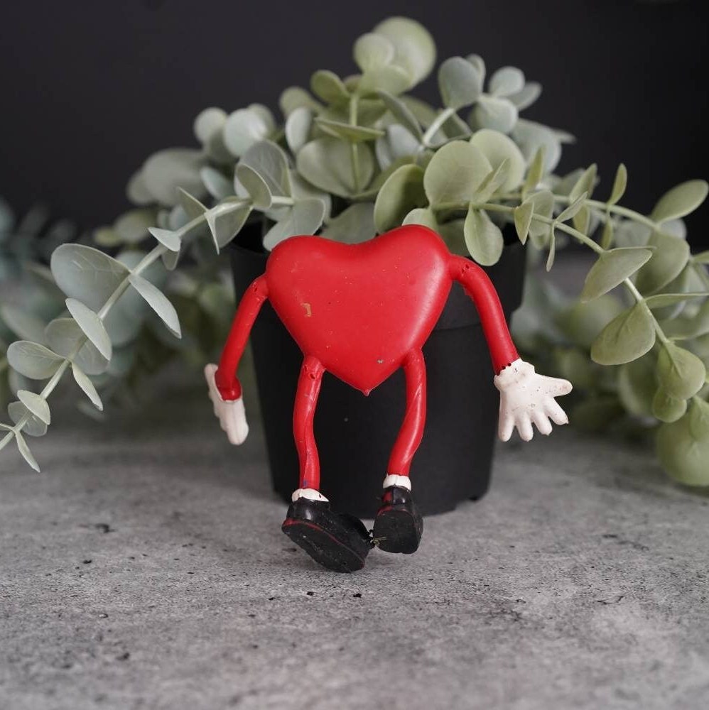 1990s Bendy Heart 3 Figure Vintage Bendable Toys - Etsy