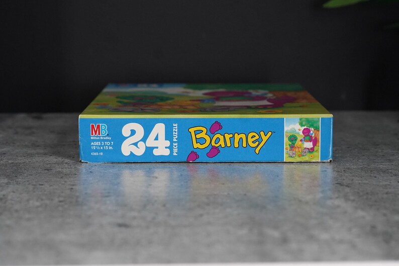 1993 Barney and Baby Bop Tea Party Puzzle 24 Pcs Vintage Milton Bradley ...