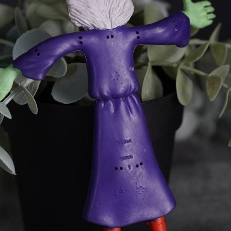1970s Bendy Rubber Witch 6 Figure Russ Vintage Bendable Toys Halloween ...