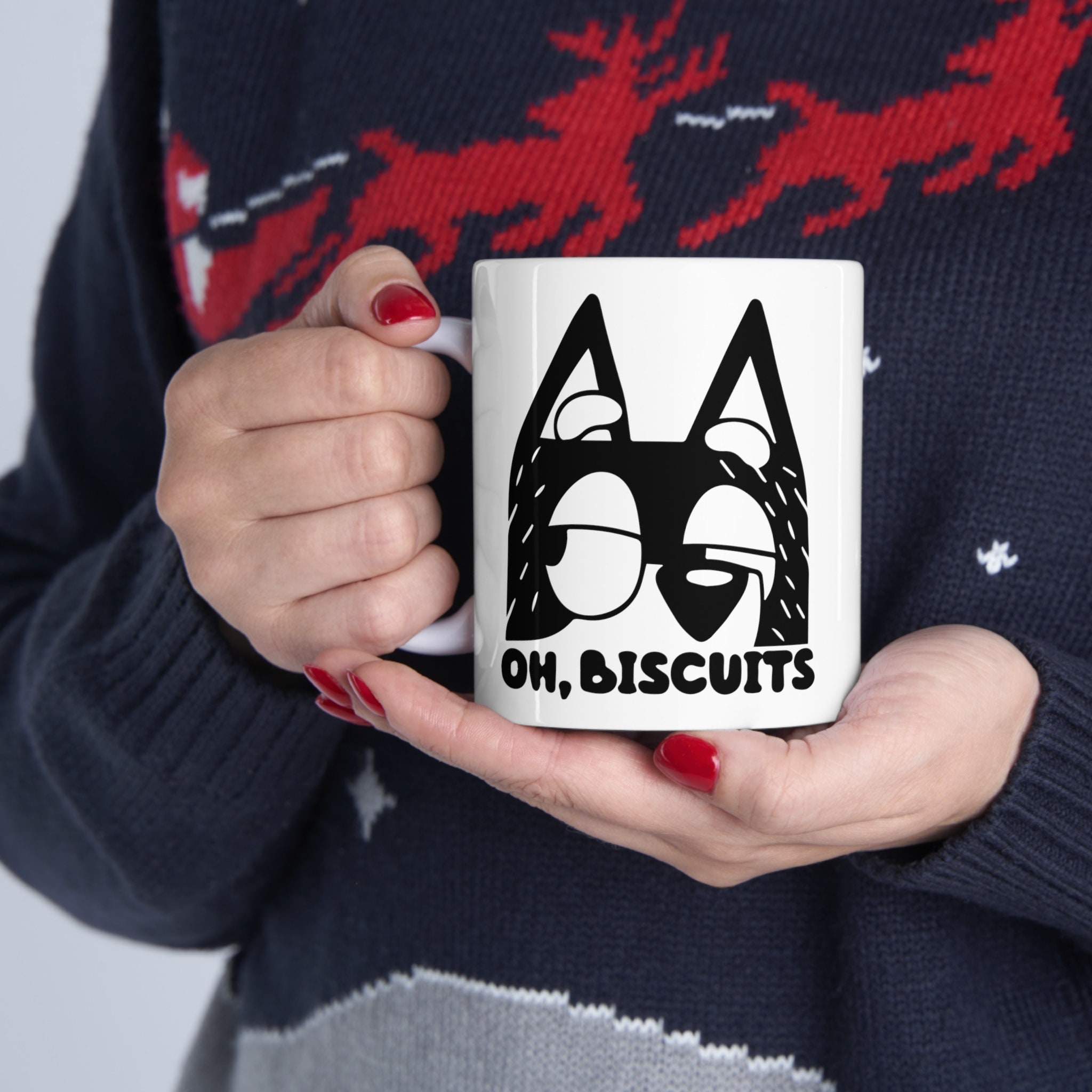 Bluey Oh Biscuits Bandit Mug - Etsy
