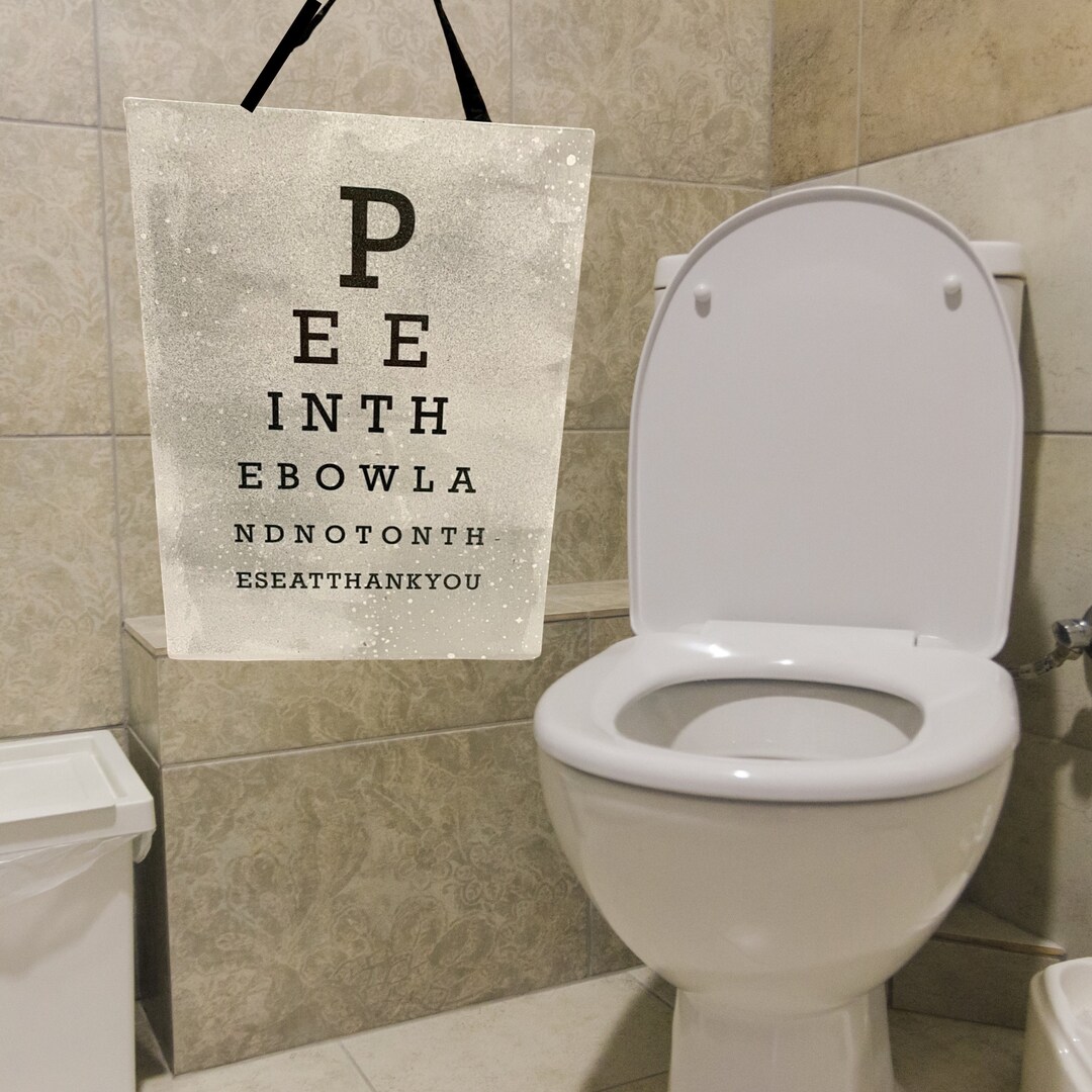 Funny Bathroom Sign Mimics an Eye Chart With Humorous Saying - Etsy ...