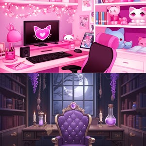 Custom Vtuber Stream Room Background | Anime Room PNG for Twitch, Vtube ...