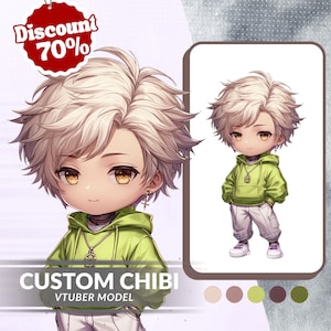 CUSTOM CHIBI VTUBER | Custom Vtuber Model, Live2d Model, Vtuber Design ...