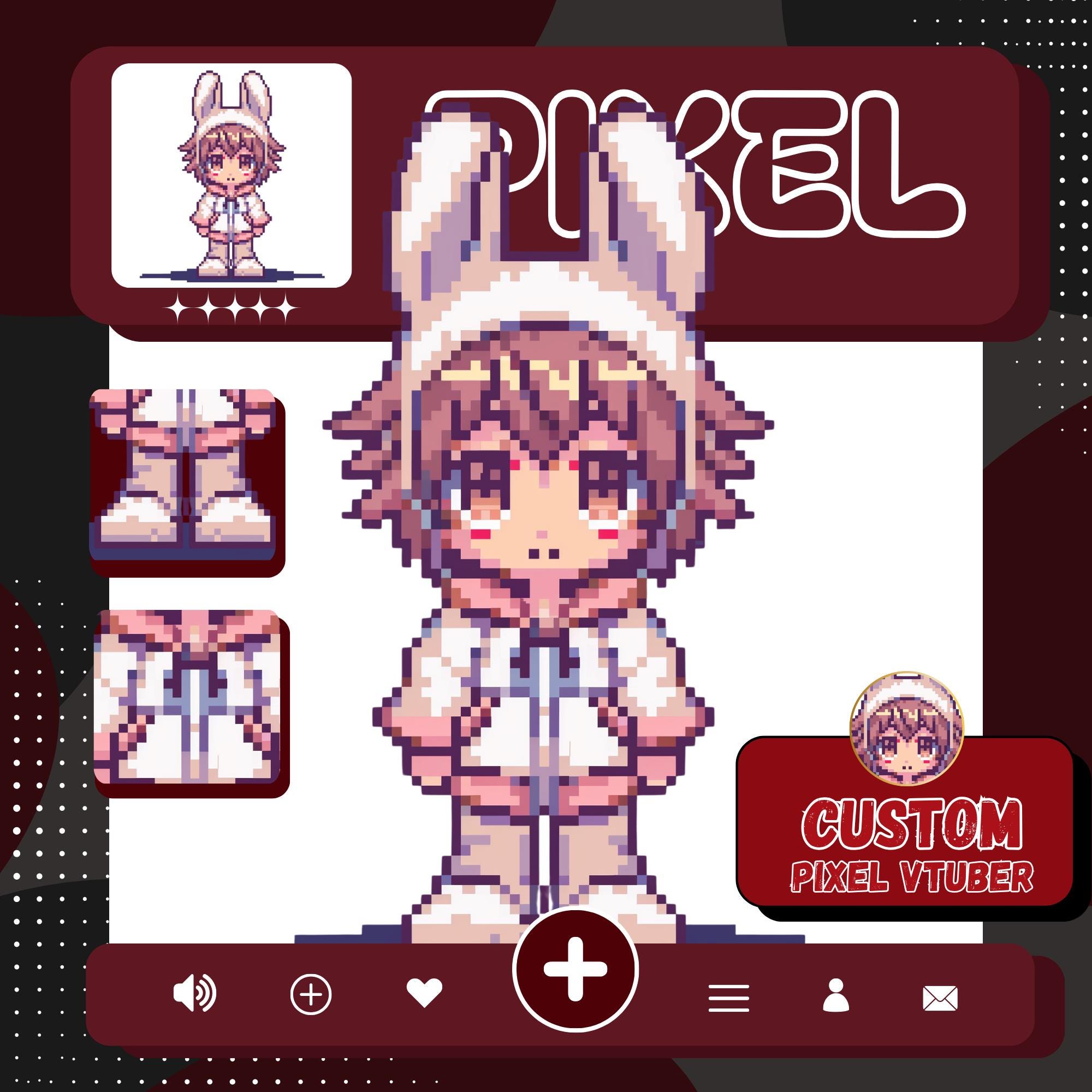 Custom Pixel Vtuber Commission | Chibi 8-bit Anime Avatar | Twitch ...