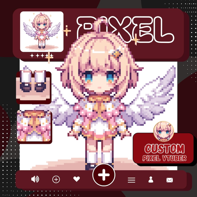 Custom Pixel Vtuber Commission | Chibi 8-bit Anime Avatar | Twitch ...