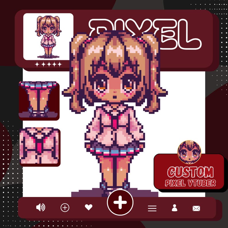 Custom Pixel Vtuber Commission | Chibi 8-bit Anime Avatar | Twitch ...