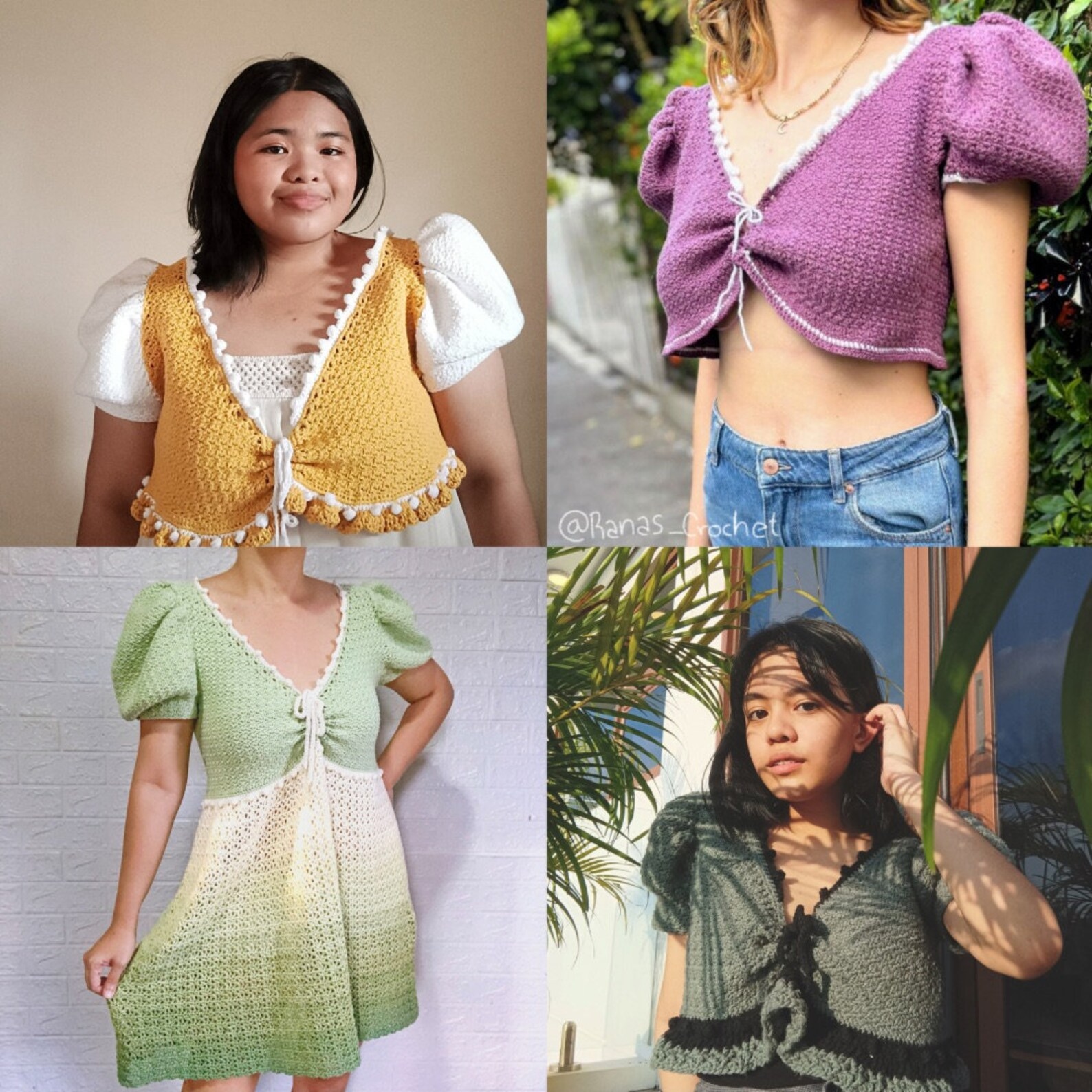 Cream Puff Crochet Top and Crochet Dress Pattern - Etsy