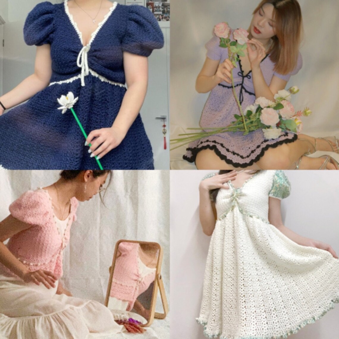 Cream Puff Crochet Top and Crochet Dress Pattern - Etsy