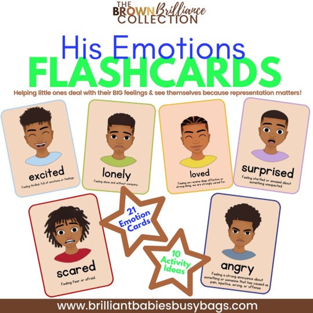 Digital Download/printable: His Emotions Feelings Flashcard Set - Etsy