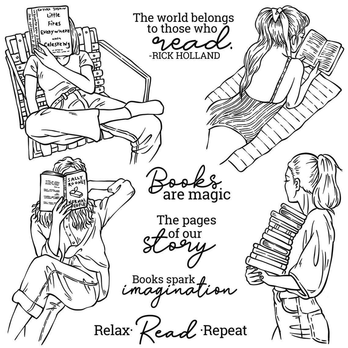 Reading Books Girls Holiday Life Stamps And Dies Set For Card Etsy reading-books-girls-holiday-life-stamps-and-dies-set-for-card-etsy