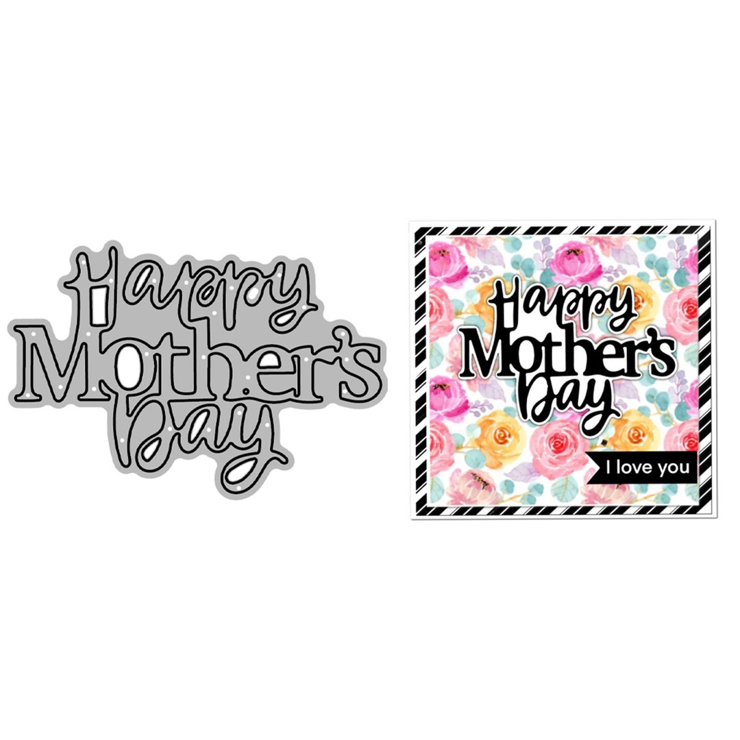 Happy Mother's Day Cutting Dies for Love Gifts DIY Scrapbooking ...