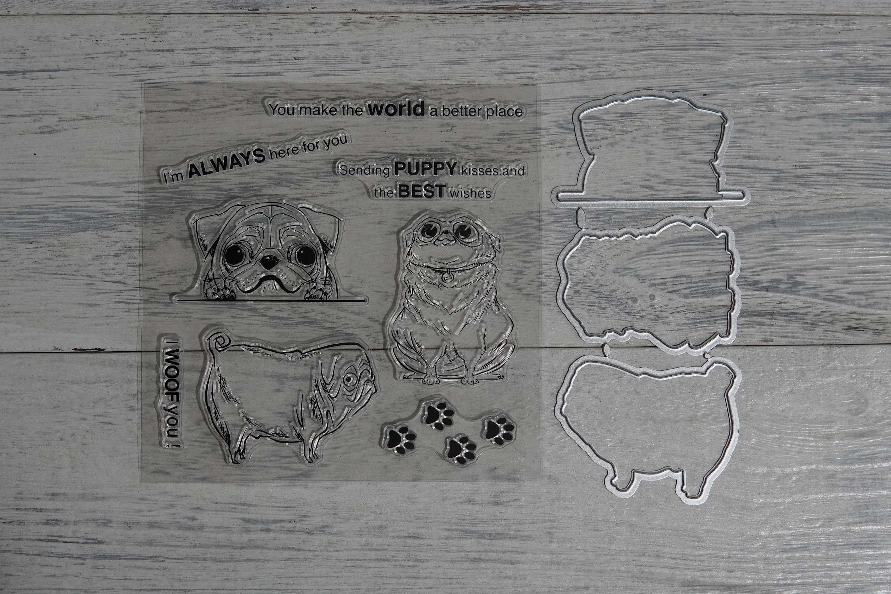 Cute Pet Cartoon Dogs Clear Stamps and Cutting Dies - Etsy