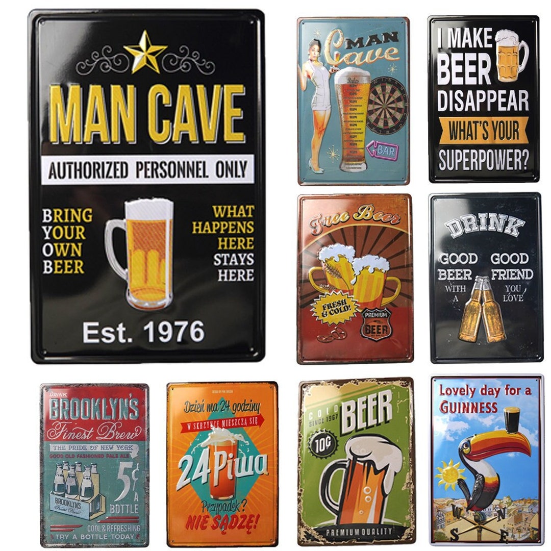 Bar Pendant Metal Sign Decor Vintage Plaque Sign Plate Wall Decor for ...
