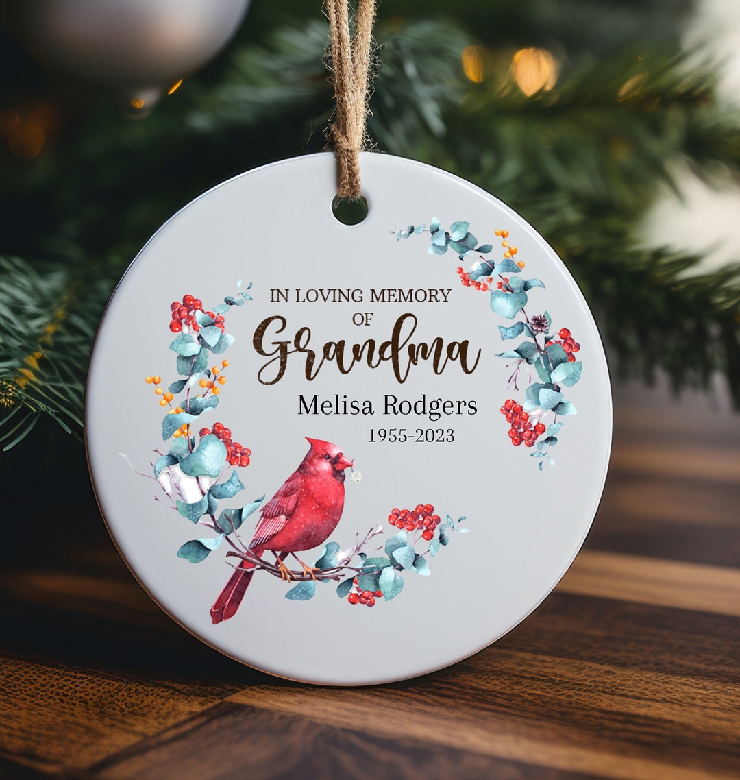 Personalized Memorial Christmas Ornament - Custom in Loving Memory ...